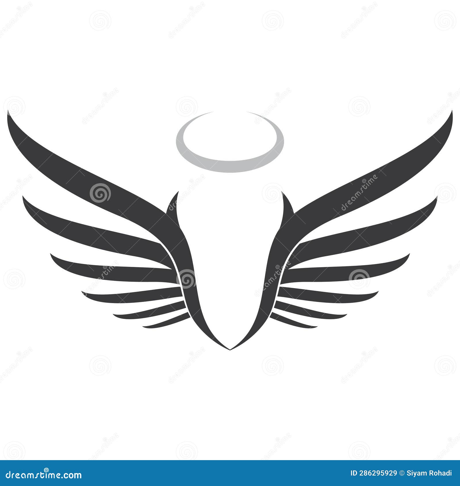 Angel wings logo stock vector. Illustration of freedom - 286295929