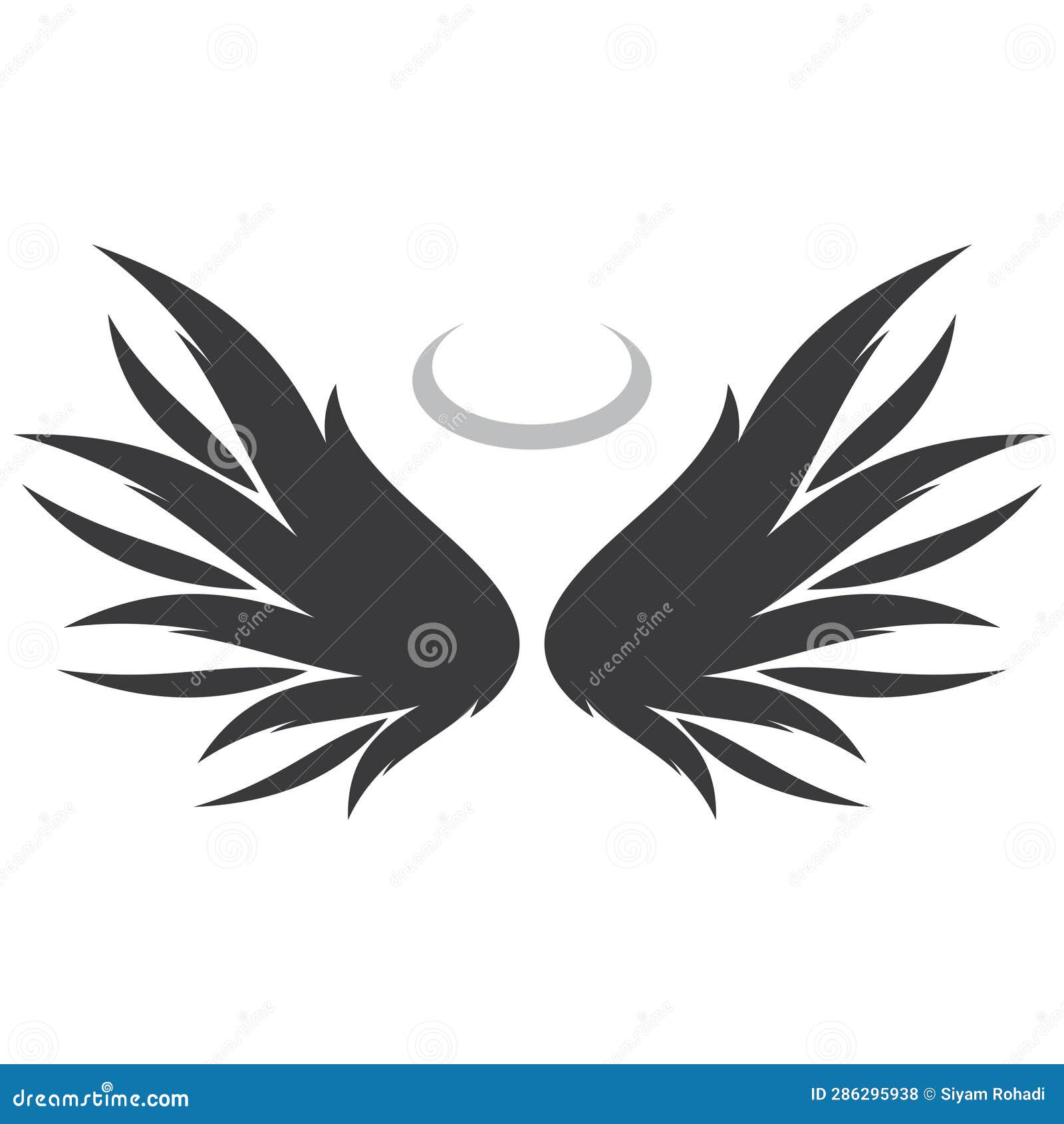 Angel wings logo stock vector. Illustration of feather - 286295938