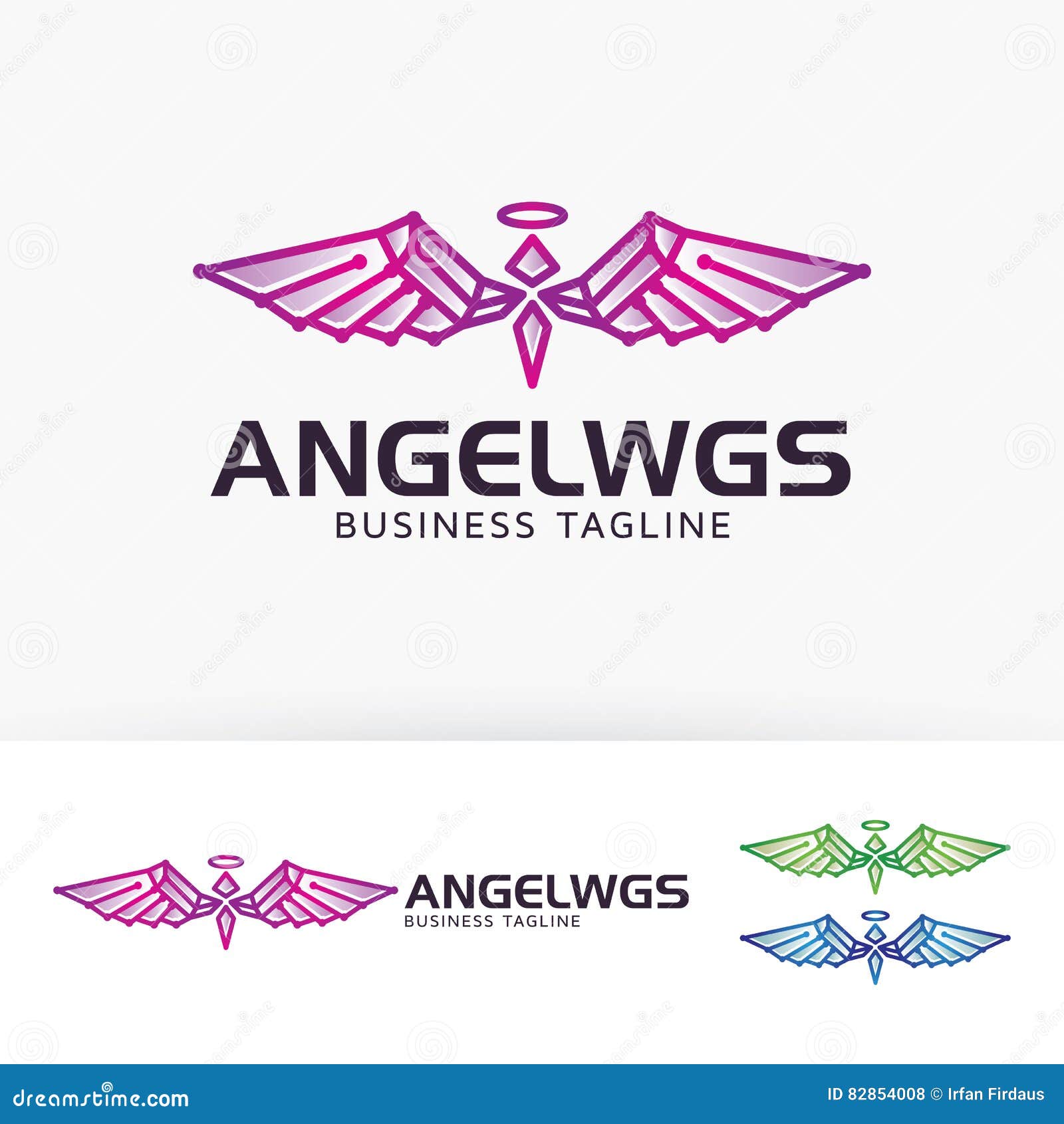 Angel Wings logo design stock vector. Illustration of decoration - 82854008