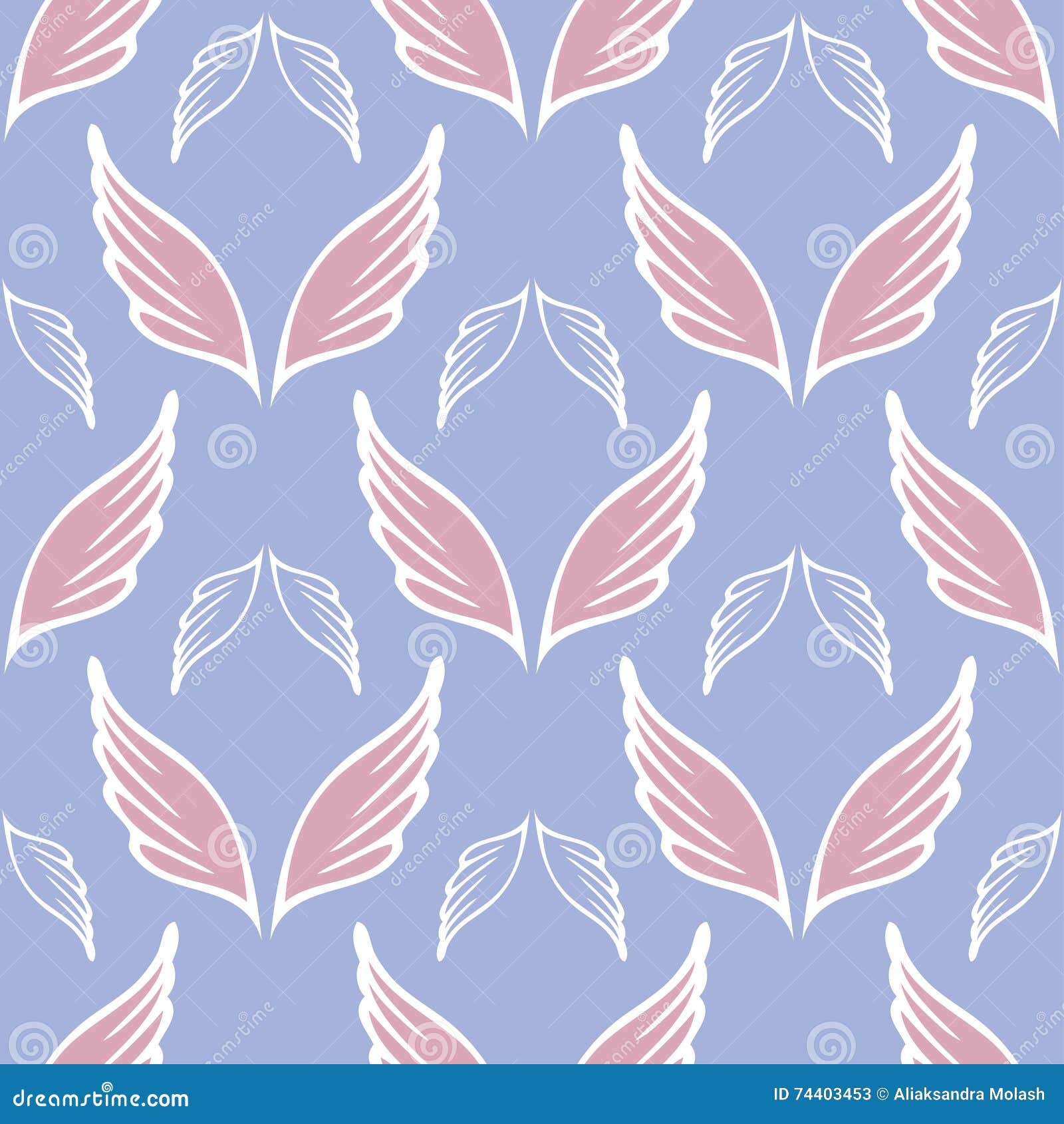 Angel Wings Seamless Sketch Pattern Stock Vector - Illustration of ...