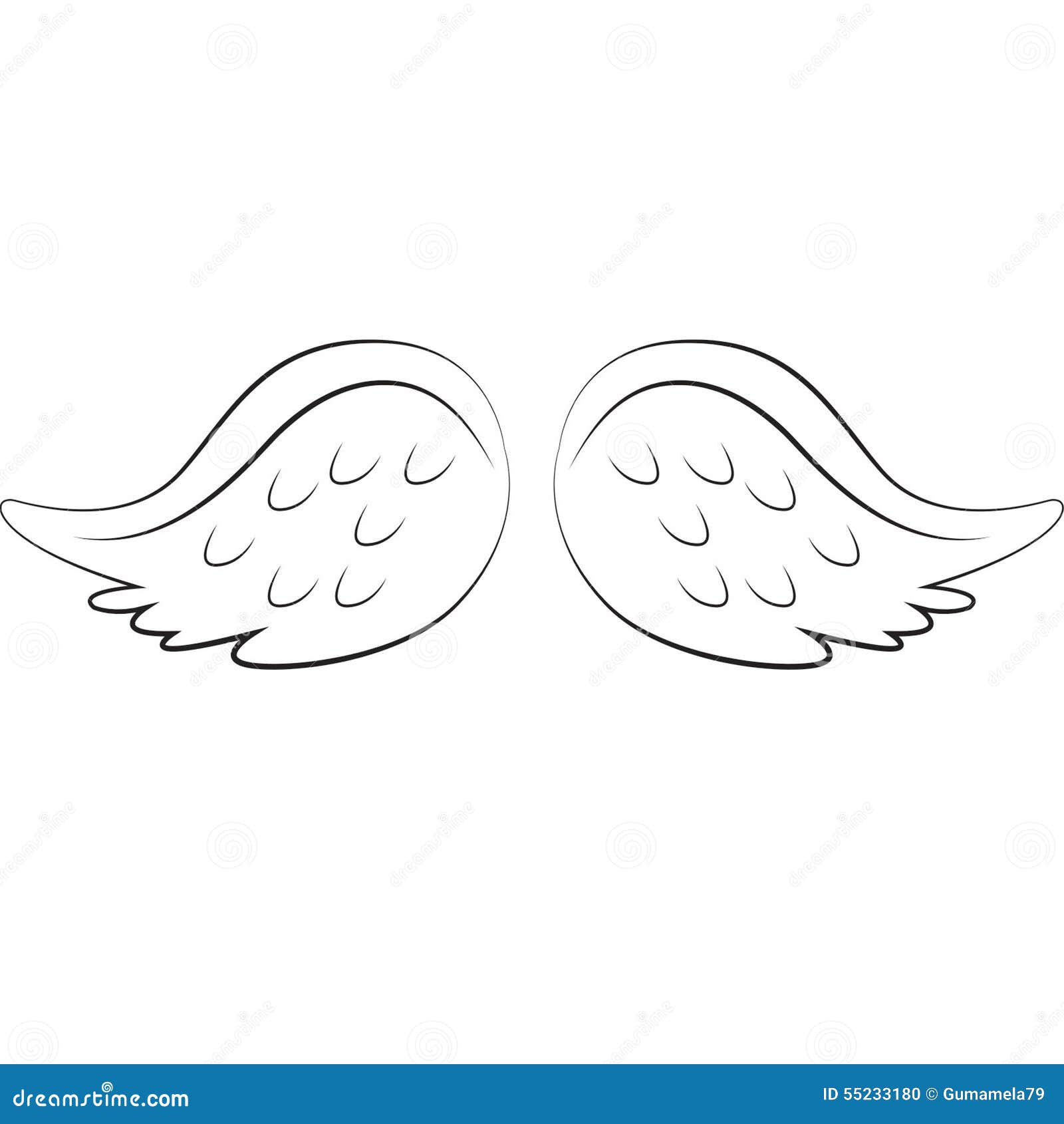 Angel wings stock illustration. Illustration of artwork - 55233180