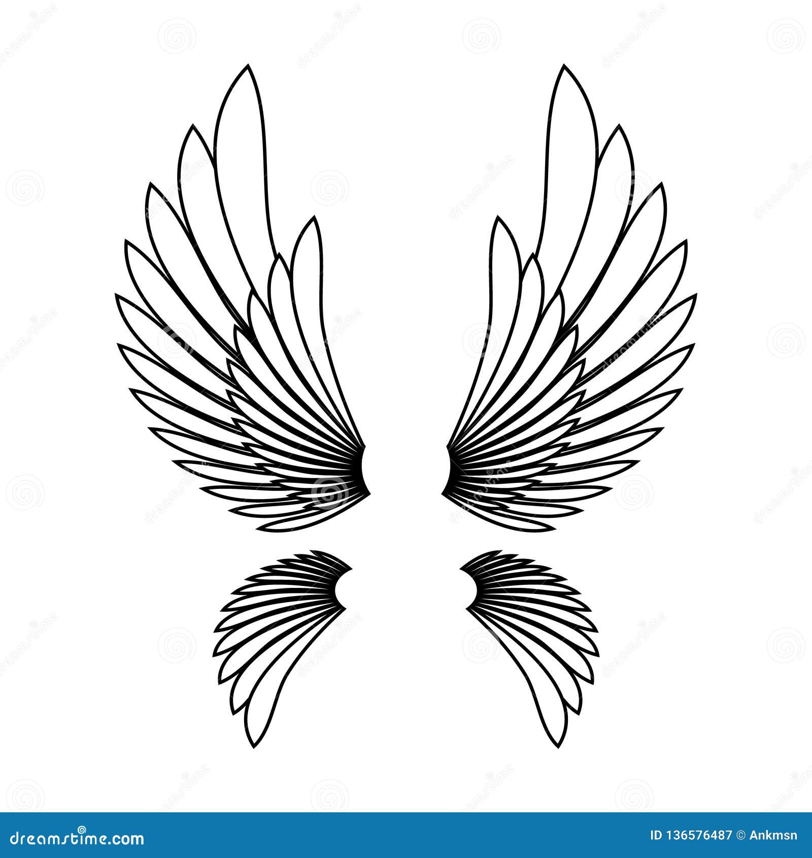 Angel Wings Template Logo Design Element Stock Vector - Illustration of ...