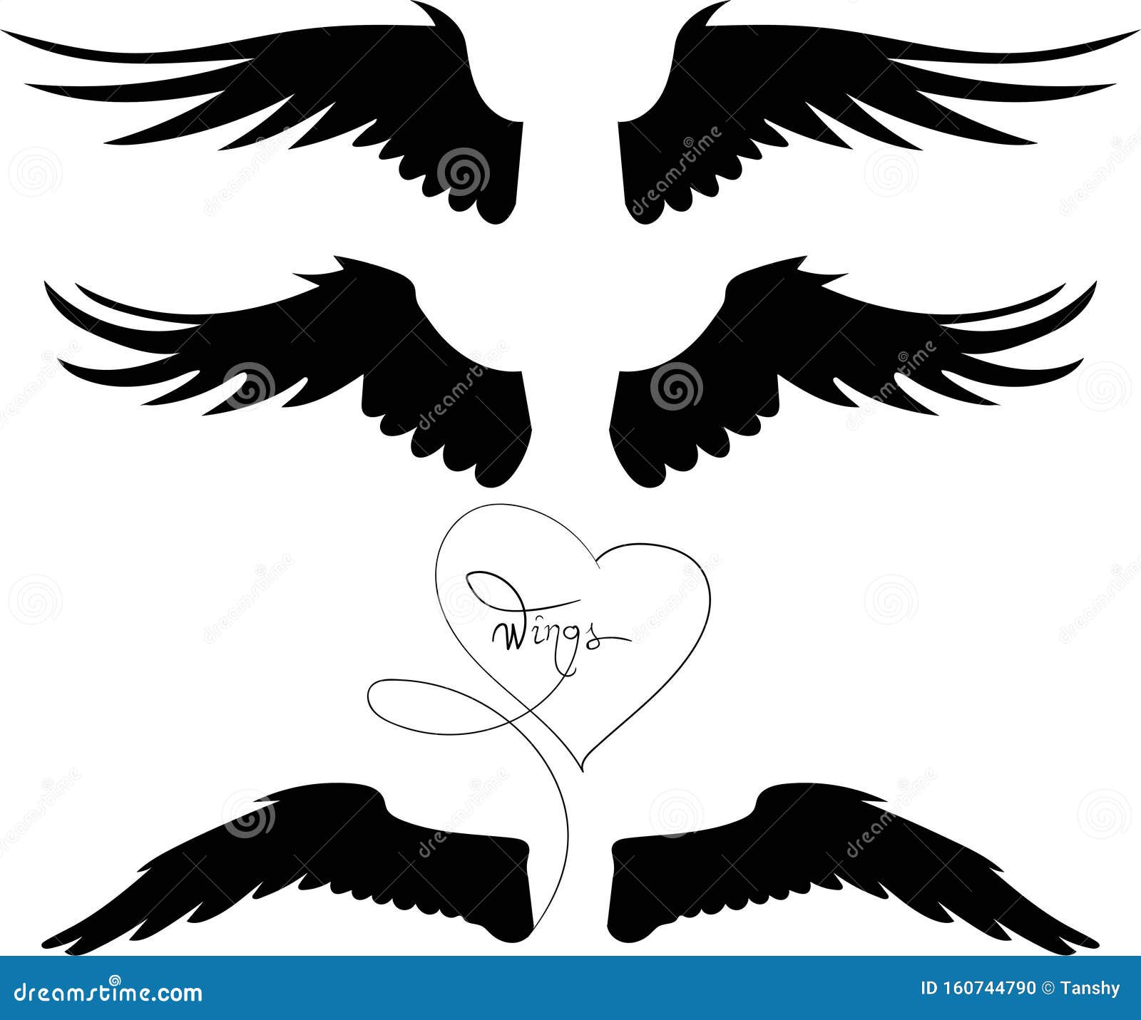 Angel Wings Texture Pattern Vector Drawing Stock Vector - Illustration ...