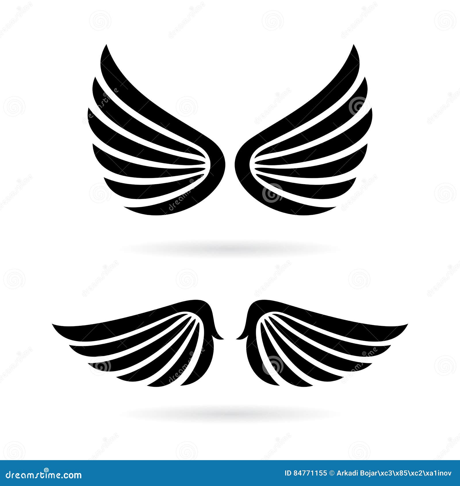 Angel wings vector icon stock vector. Illustration of flat - 84771155