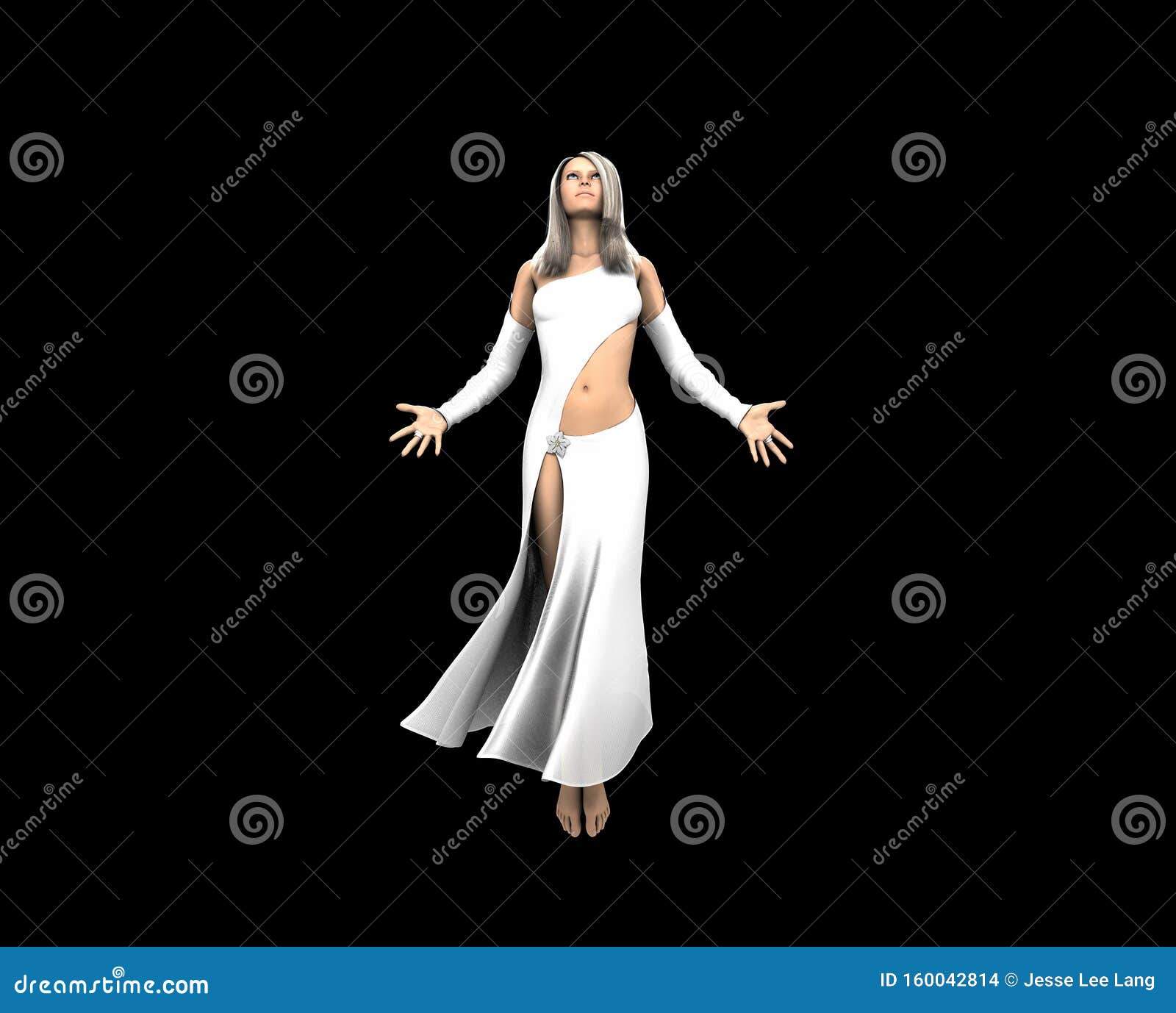 Woman Floating In Air