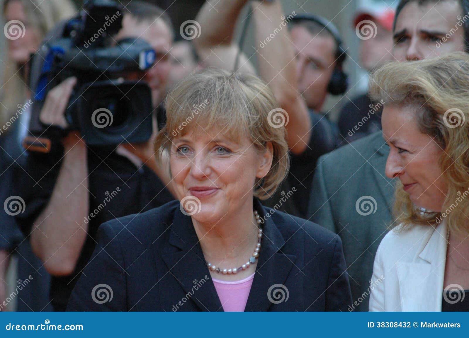 Angela Merkel editorial photography. Image of laughing - 38308432