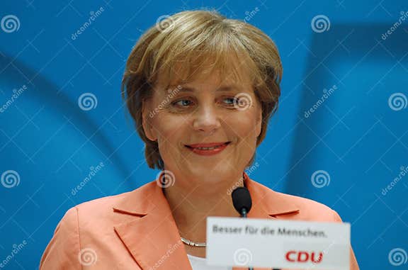 Angela Merkel editorial image. Image of lachen, germany - 38309520