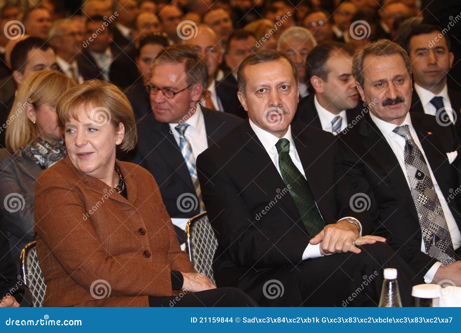 Angela Merkel and Recep Tayyip Erdogan Editorial Stock Image - Image of ...