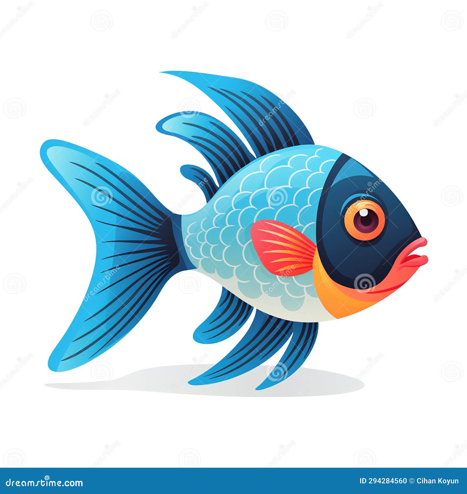 Angelfish Drawing for Magazine Spreads Stock Illustration ...