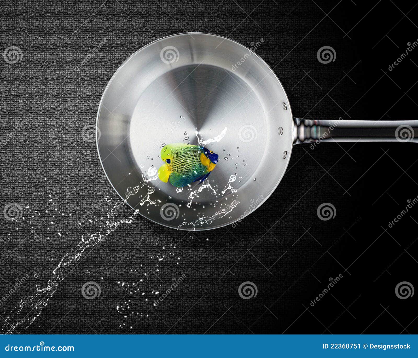 Angelfish Jumping To Frying Pan Stock Image - Image of barbecue, fish ...