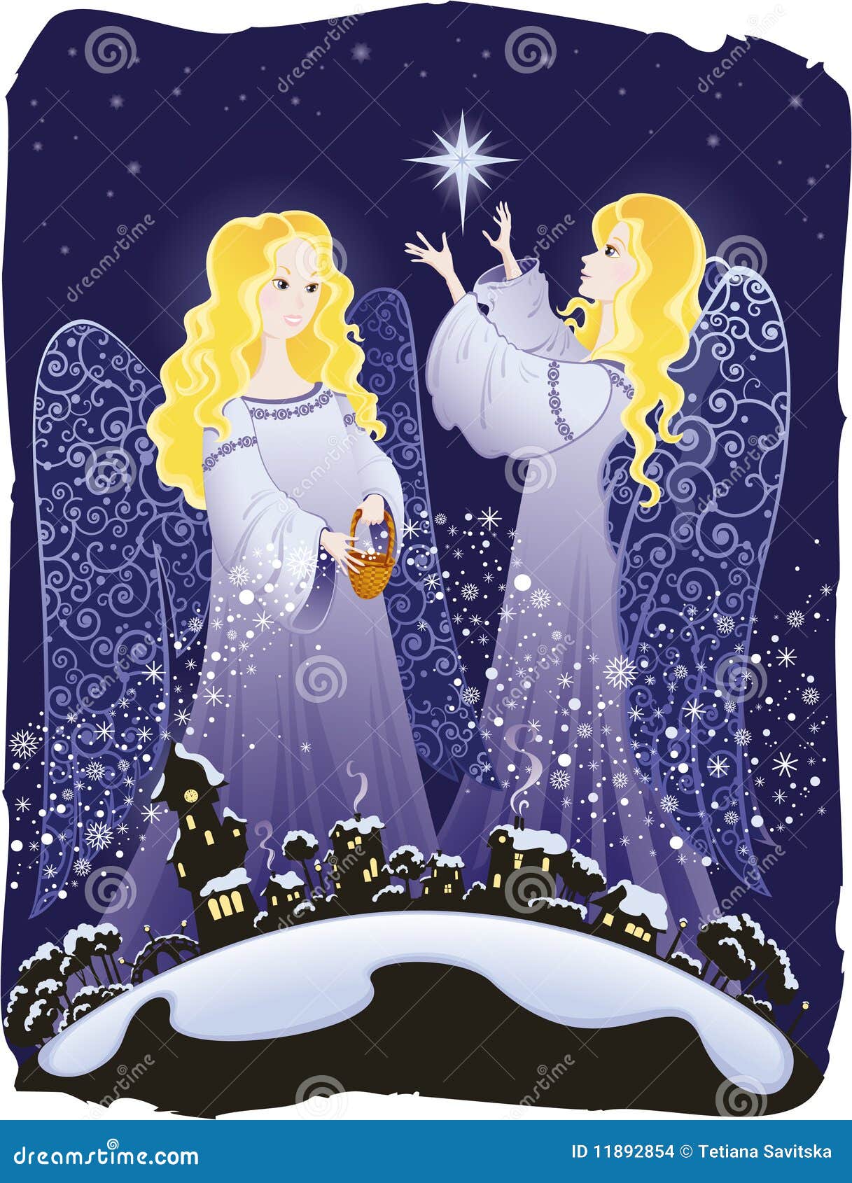 Angeli di natale illustrazione di stock. Illustrazione di sogno - 11892854