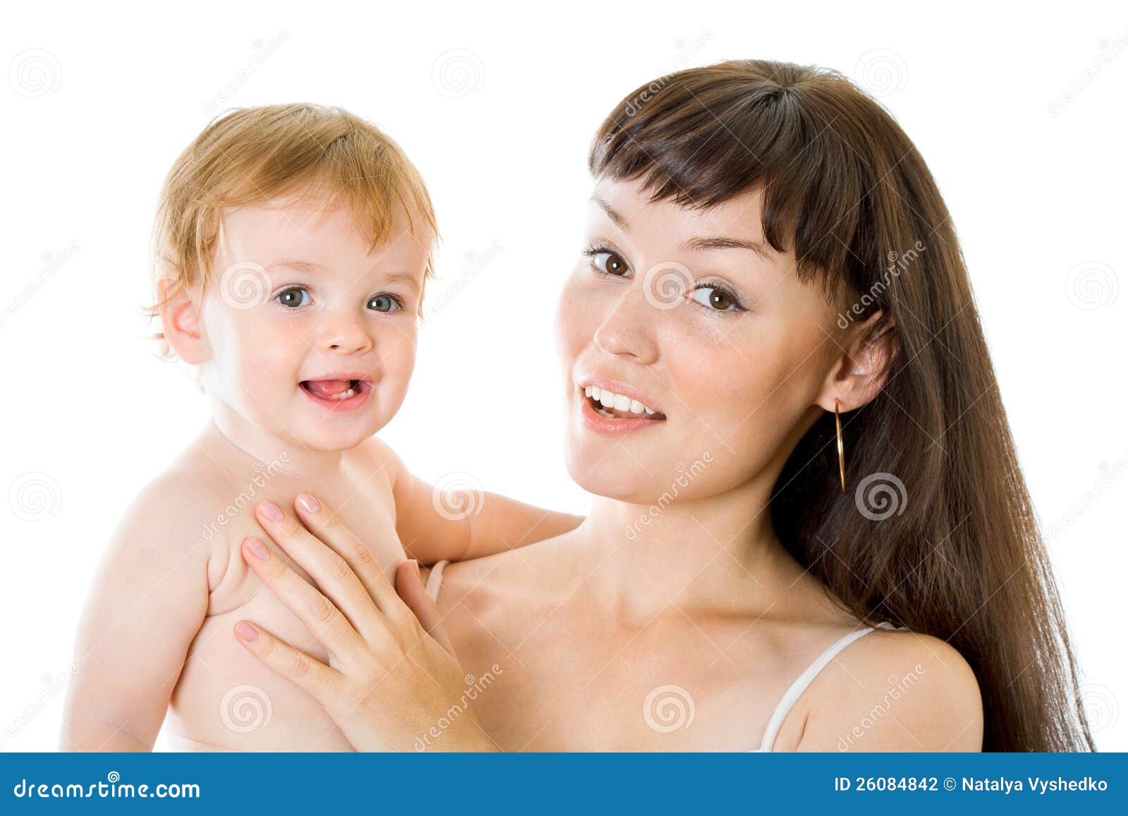 Angelic Baby and His Mother Stock Photo - Image of adult, family: 26084842