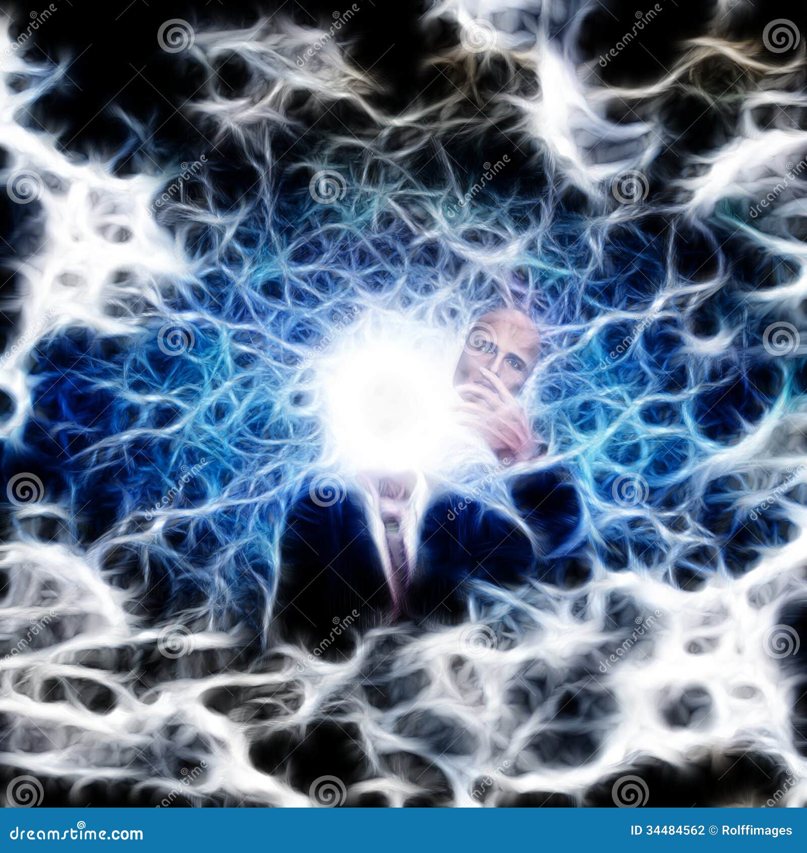 Angelic Being Reveals Light Stock Illustration - Illustration of ...