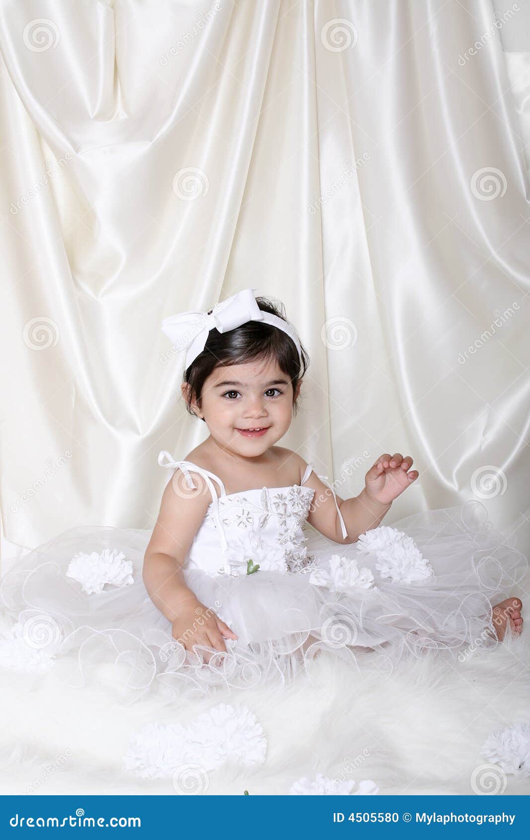 Angelic child stock photo. Image of headband, flower, beads - 4505580