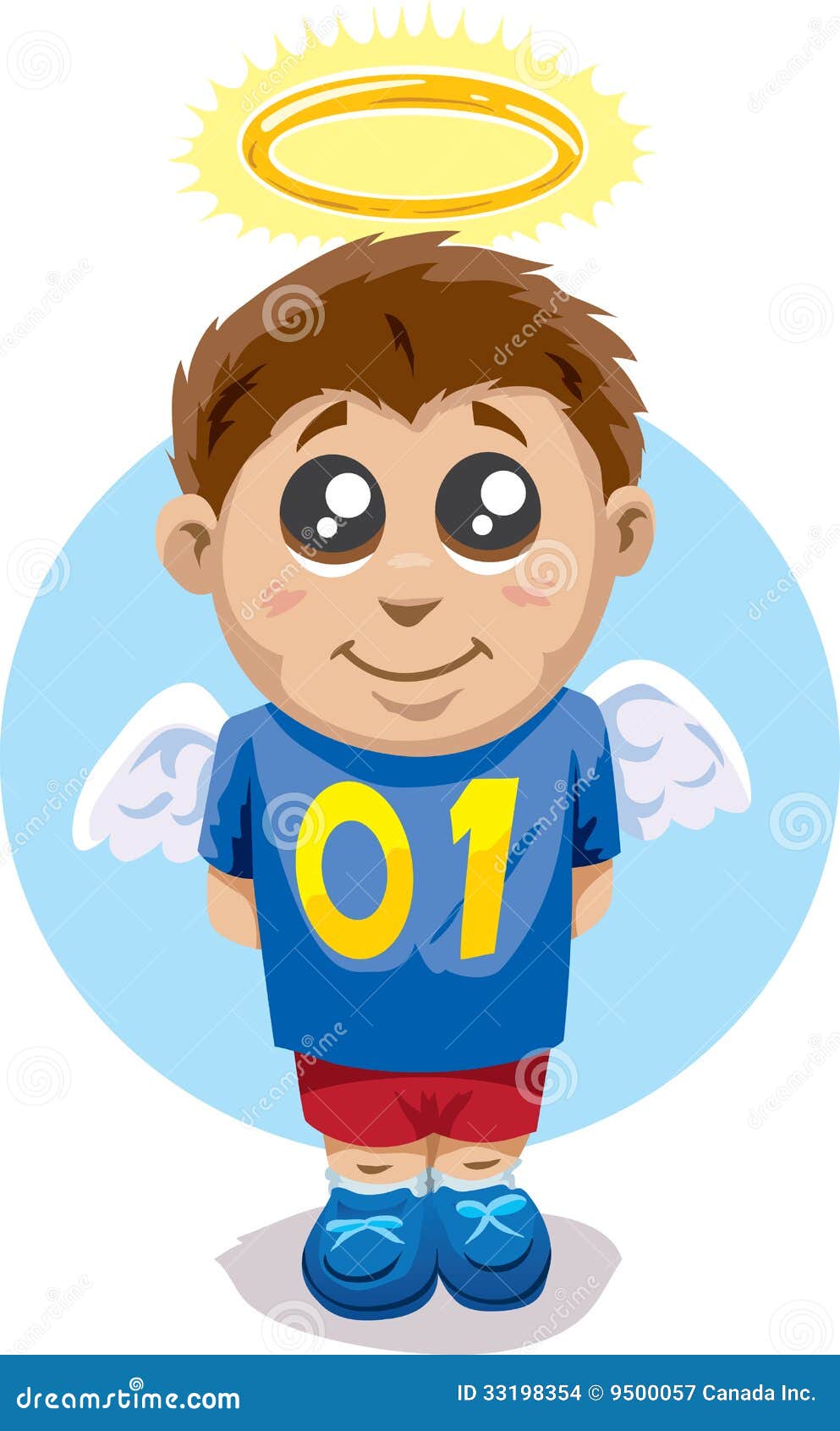 Angelic child stock vector. Illustration of smiling, behaved - 33198354