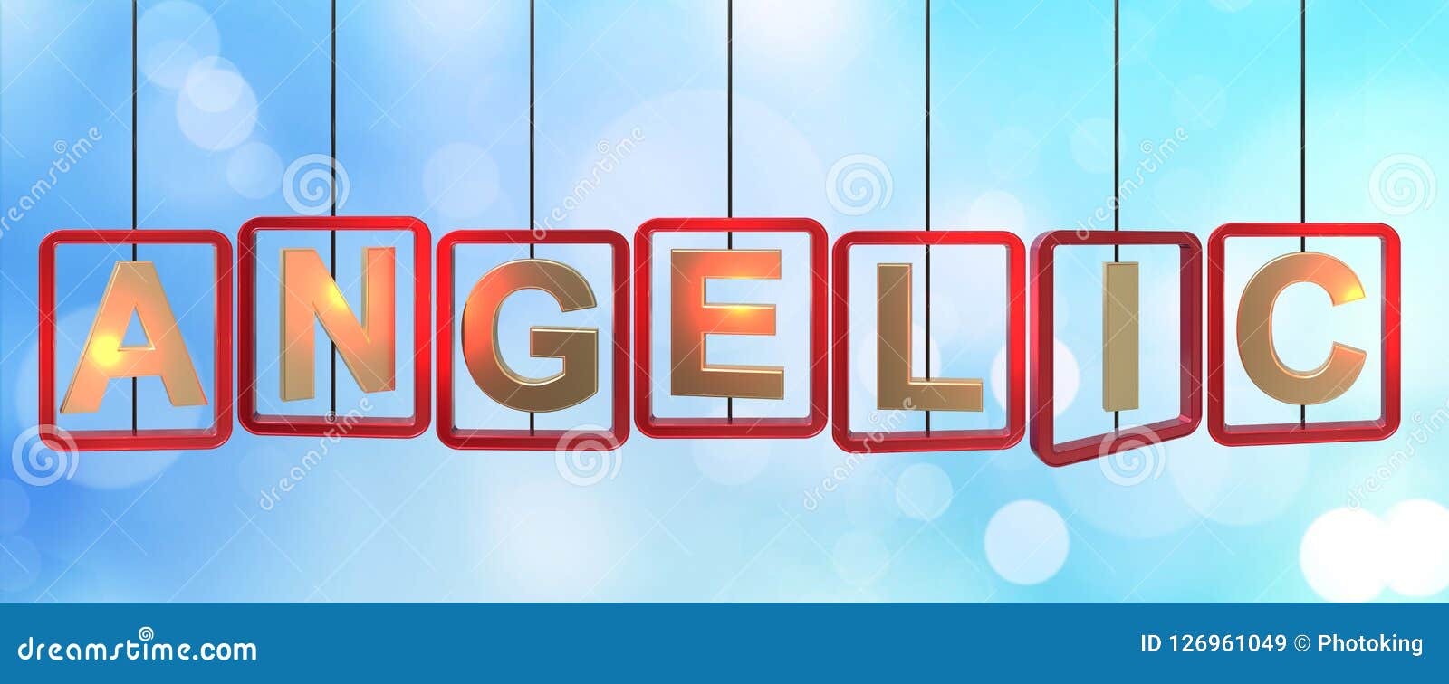 Angelic letters hanging stock illustration. Illustration of wire ...