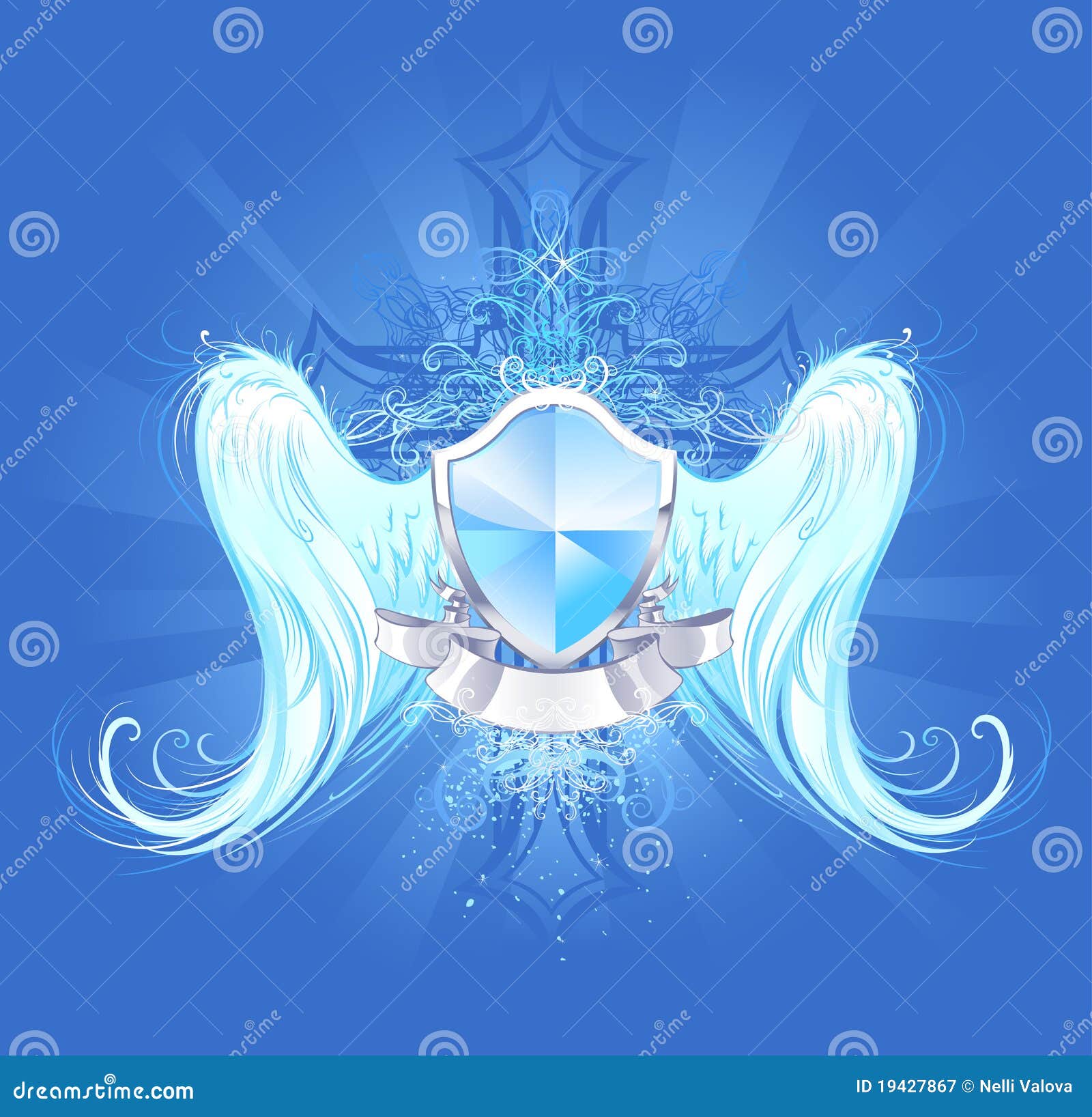 Angelic protection stock vector. Illustration of conceptual - 19427867