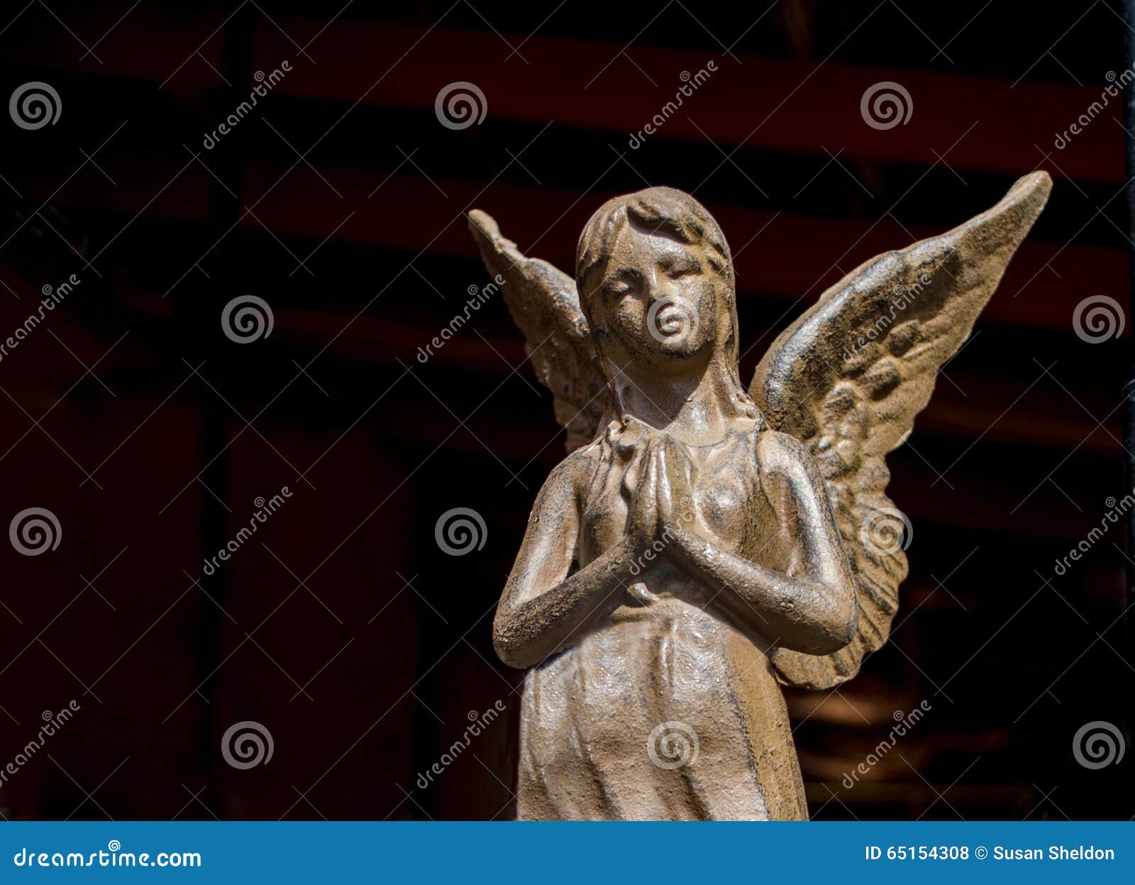 Angelic statue stock photo. Image of praying, statue - 65154308