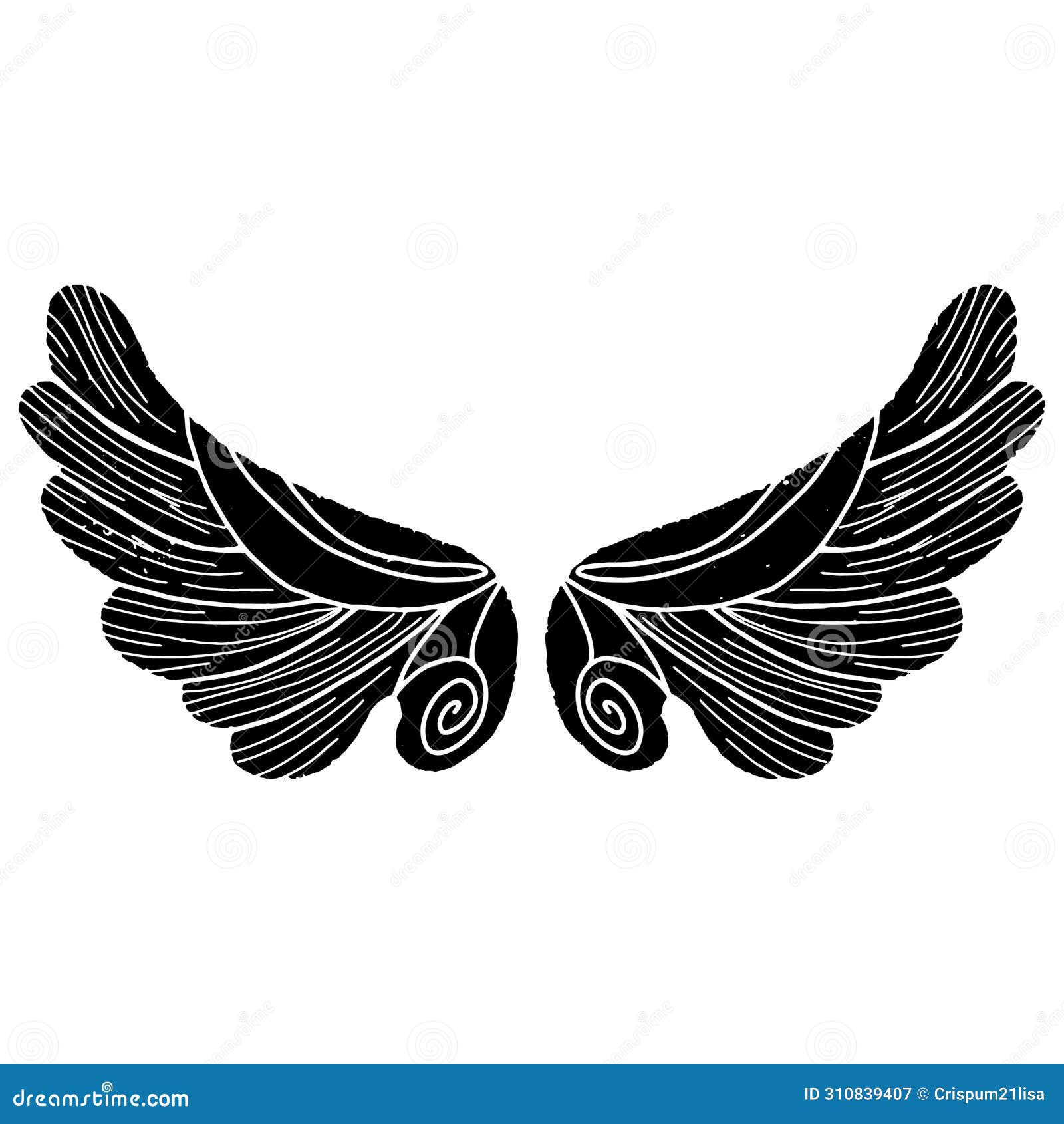 Stylized Wings Vector Illustration | CartoonDealer.com #18961694