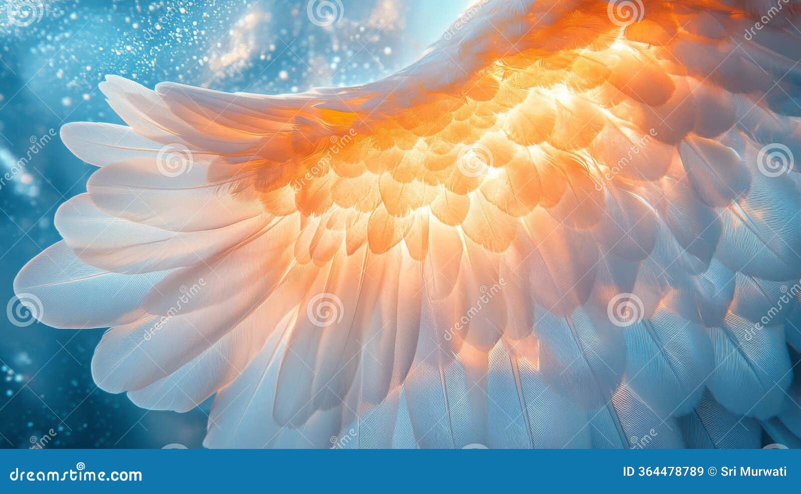 Angelic Blue Unicorn 3d Model With Detailed Feather Rendering Stock ...