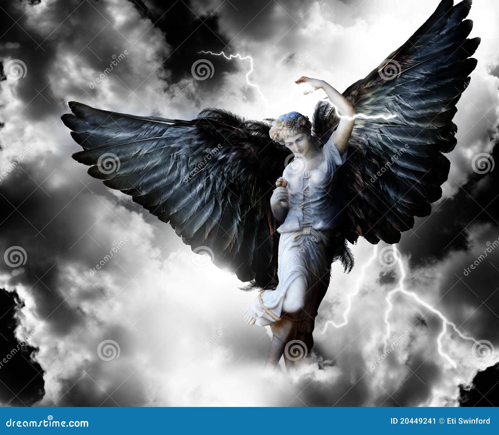 Angelo immagine stock. Immagine di bullone, cielo, volo - 20449241