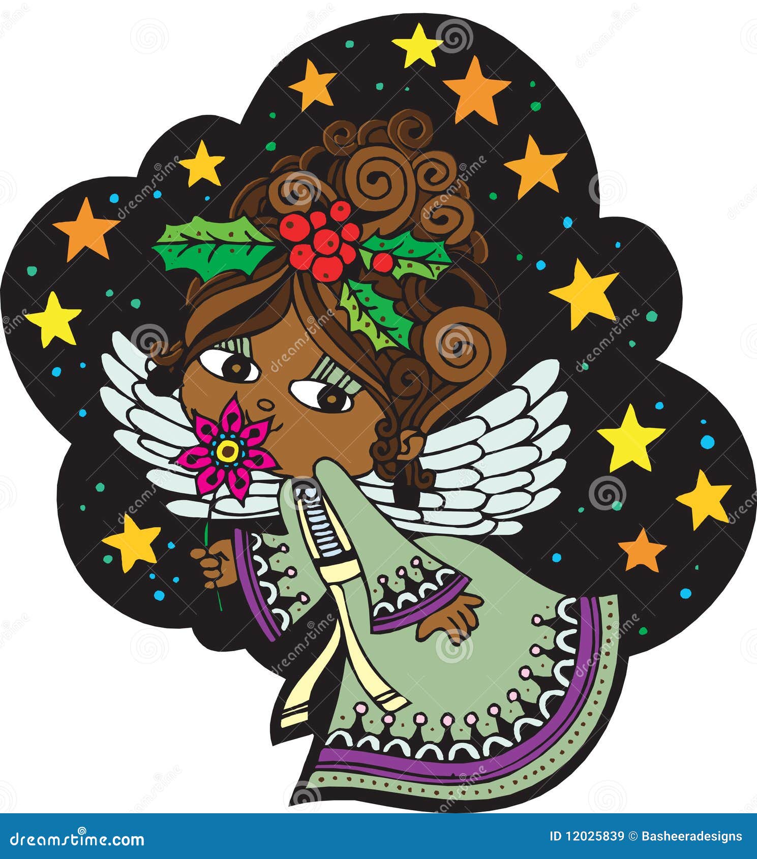 Angelo 5 di natale illustrazione vettoriale. Illustrazione di vestito ...