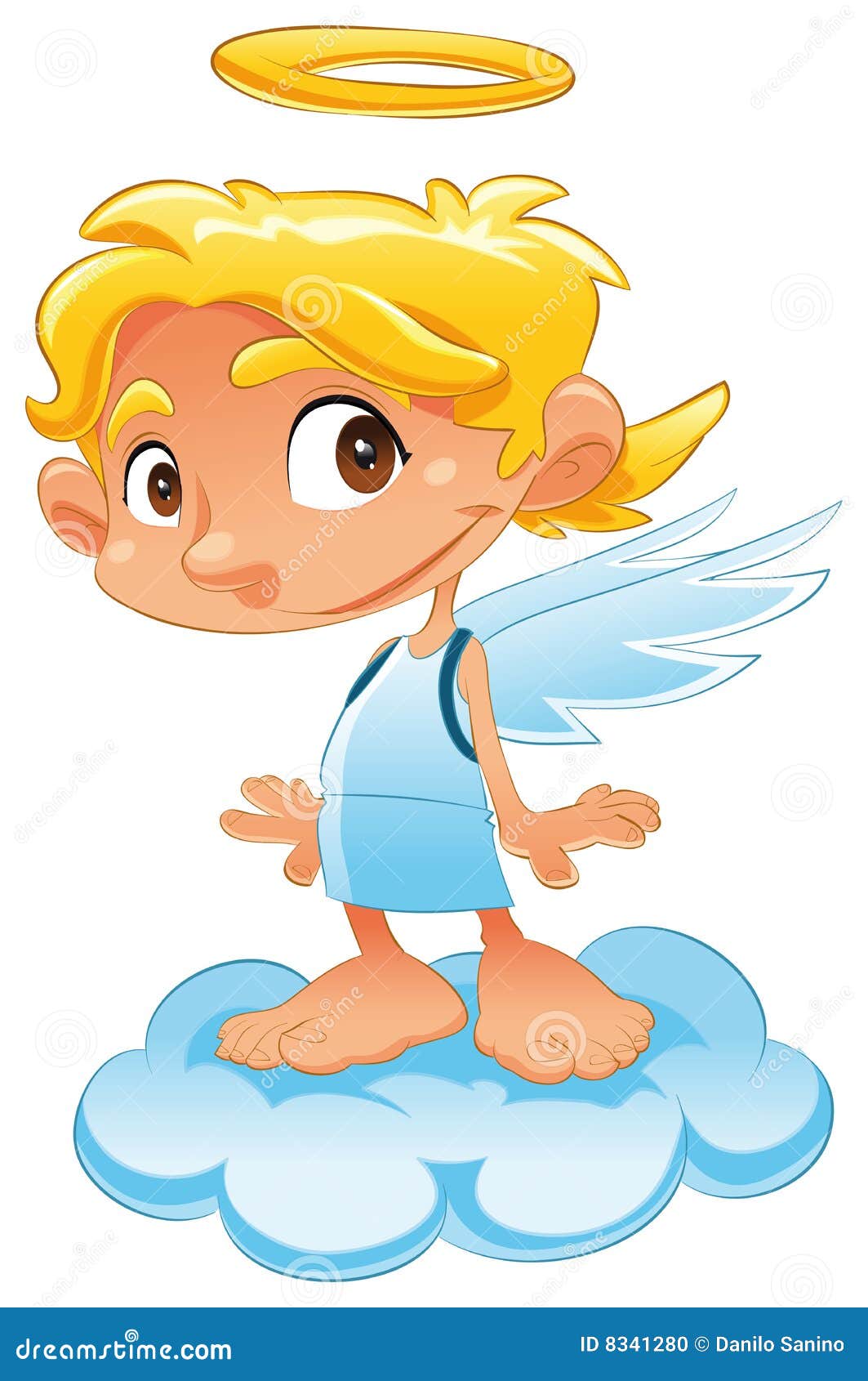 Angelo del bambino illustrazione vettoriale. Illustrazione di amico ...