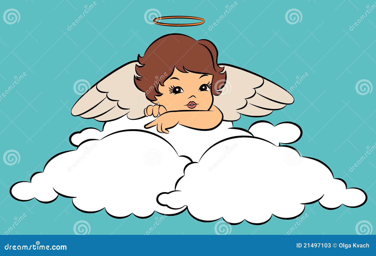 Angelo Del Bambino Con Le Ali. Illustrazione Vettoriale - Illustrazione ...