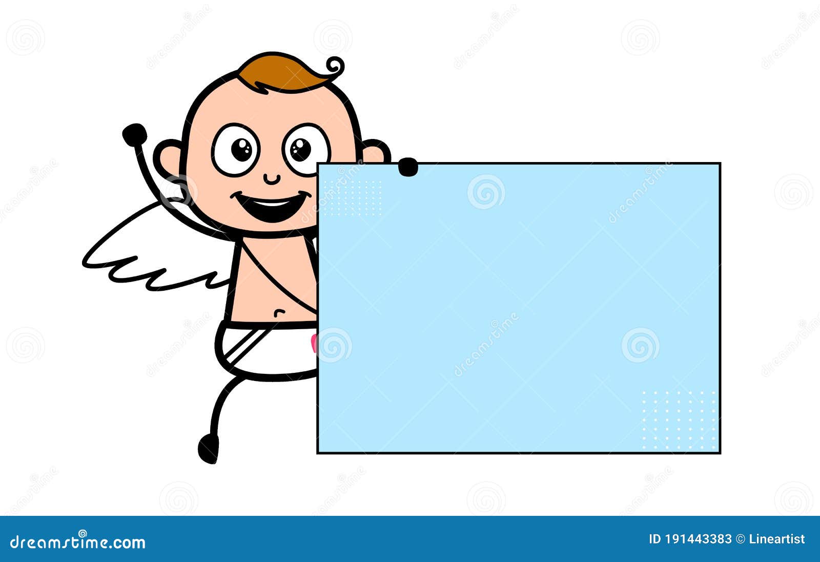 Angelo Del Cartone Animato Con Banner Vuoto Illustrazione di Stock ... Angelo Del Cartone Animato Con Banner Vuoto Illustrazione di Stock ...