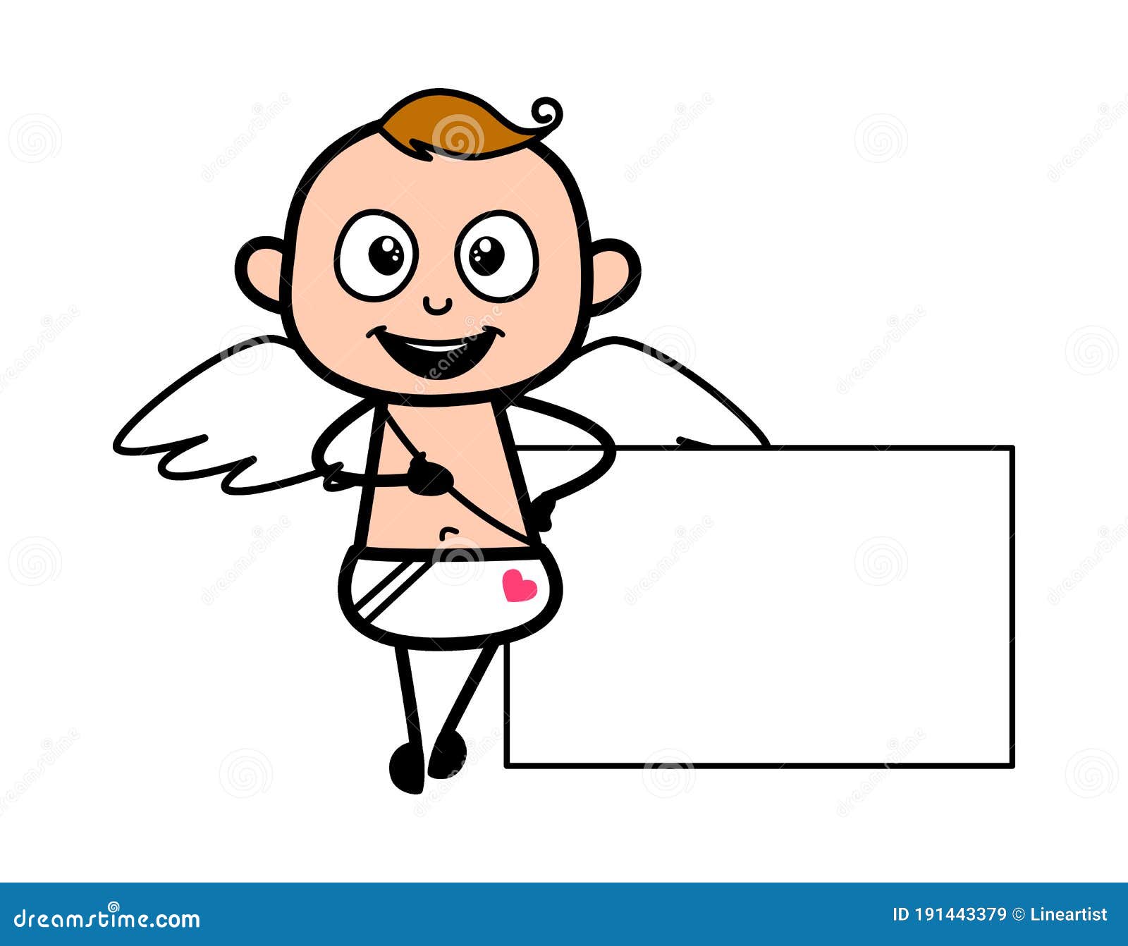 Angelo Del Cartone Animato Con Striscione Vuoto Illustrazione di Stock ... Angelo Del Cartone Animato Con Striscione Vuoto Illustrazione di Stock ...