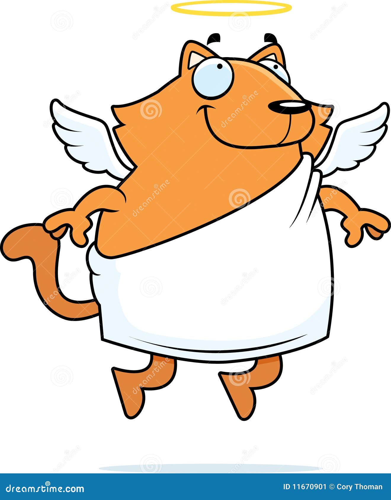 Angelo del gatto illustrazione vettoriale. Illustrazione di ...