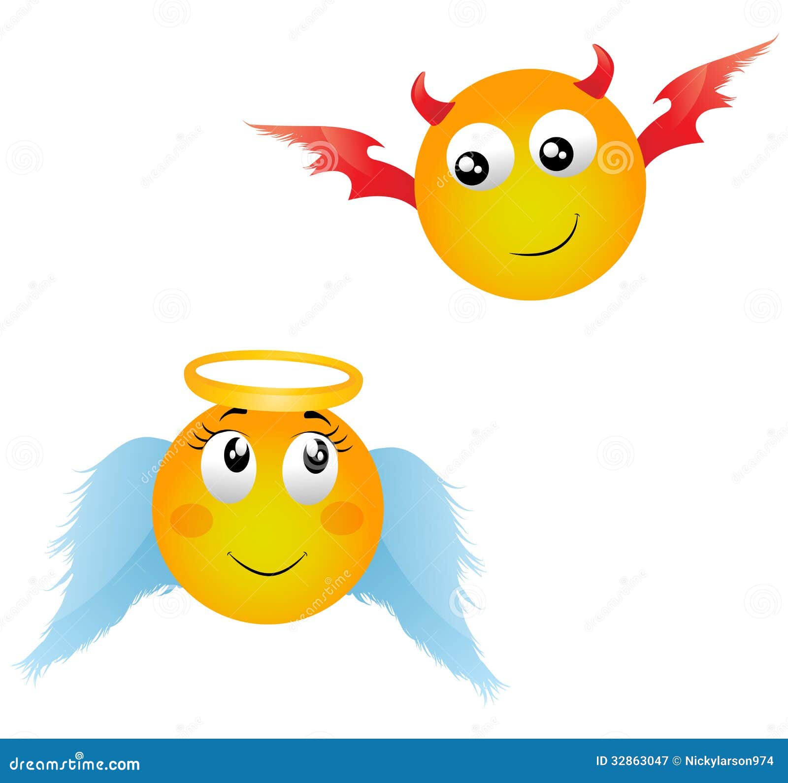 Angelo, demone illustrazione vettoriale. Illustrazione di piuma - 32863047