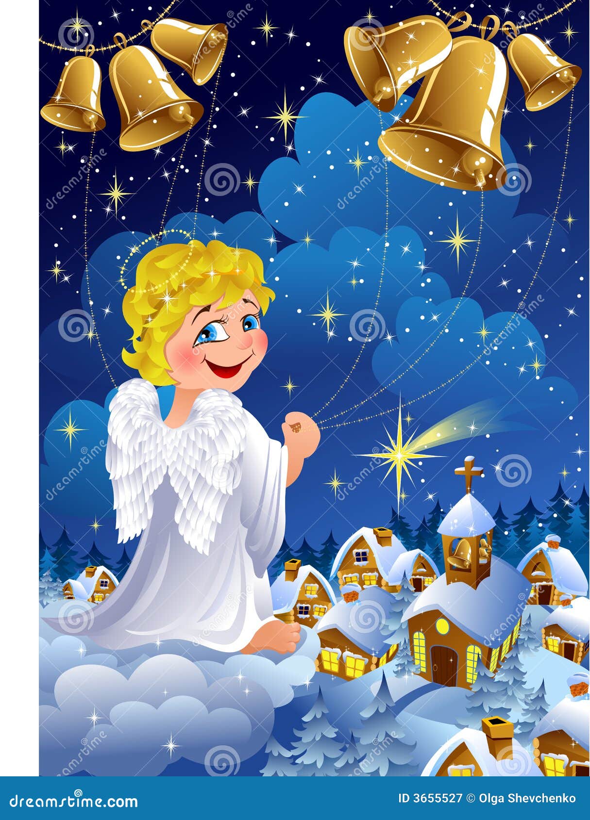 Angelo di natale illustrazione di stock. Illustrazione di disegno - 3655527