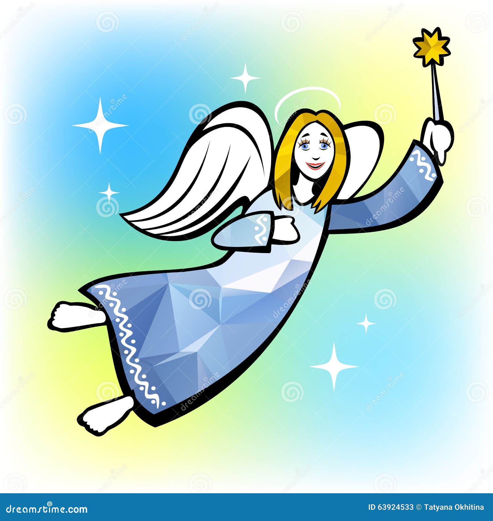 Angelo di natale illustrazione vettoriale. Illustrazione di ...