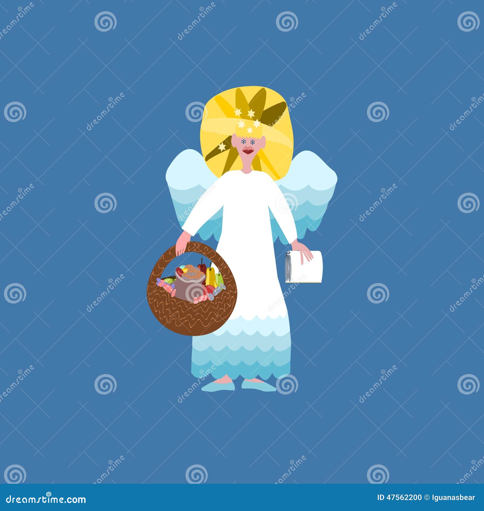 Angelo di Natale isolato illustrazione di stock. Illustrazione di ...