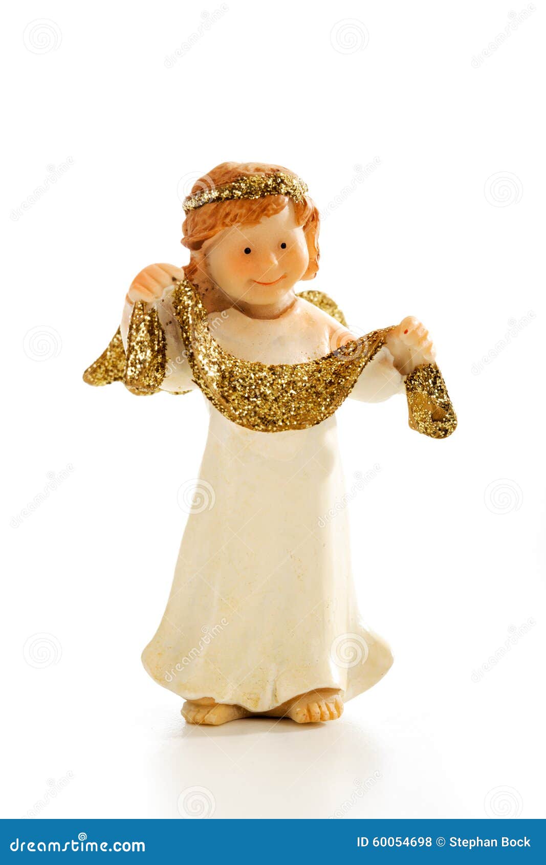 Angelo Di Natale Isolato Su Bianco Fotografia Stock - Immagine di ...