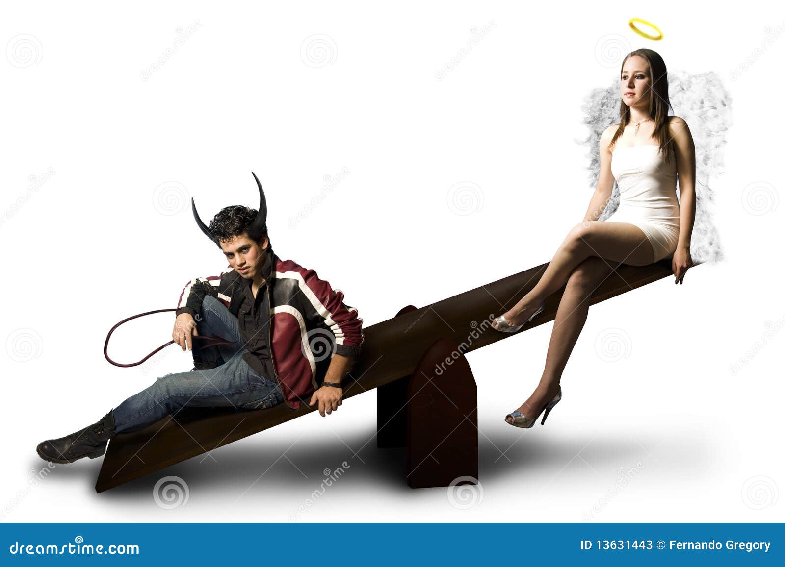 Angelo e demone immagine stock. Immagine di contrasto - 13631443