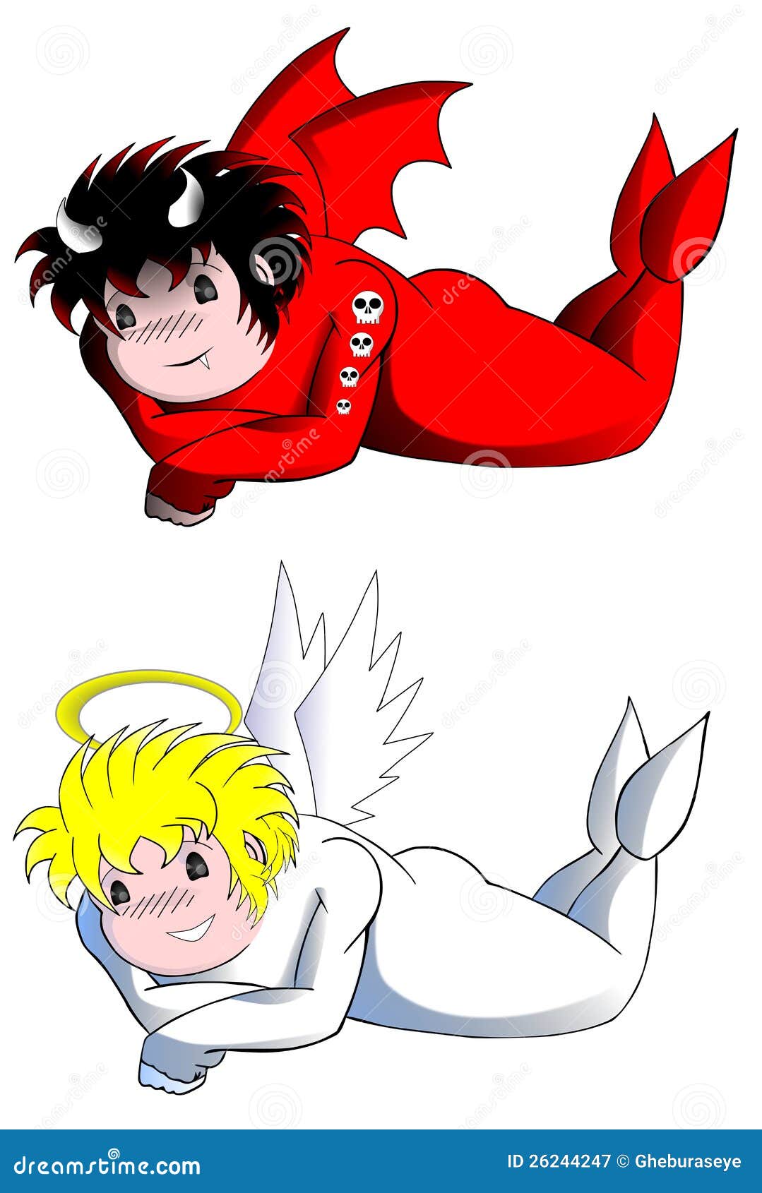 Angelo e diavolo immagine stock. Illustrazione di carattere - 26244247