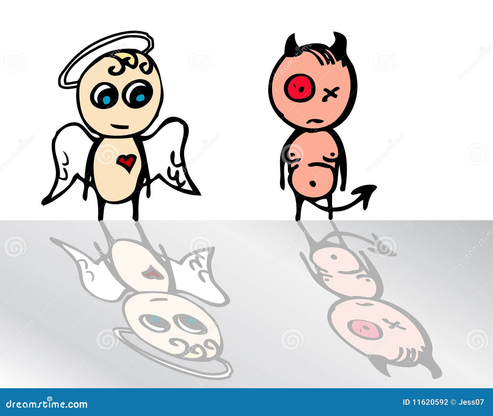 Angelo E Vettore Del Demone Illustrazione di Stock - Illustrazione di ...