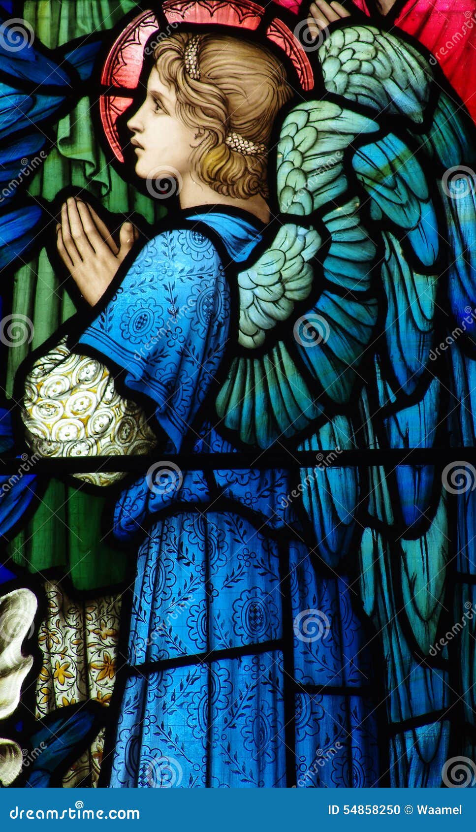 Angelo (pregare) in Vetro Macchiato Fotografia Stock - Immagine di ...