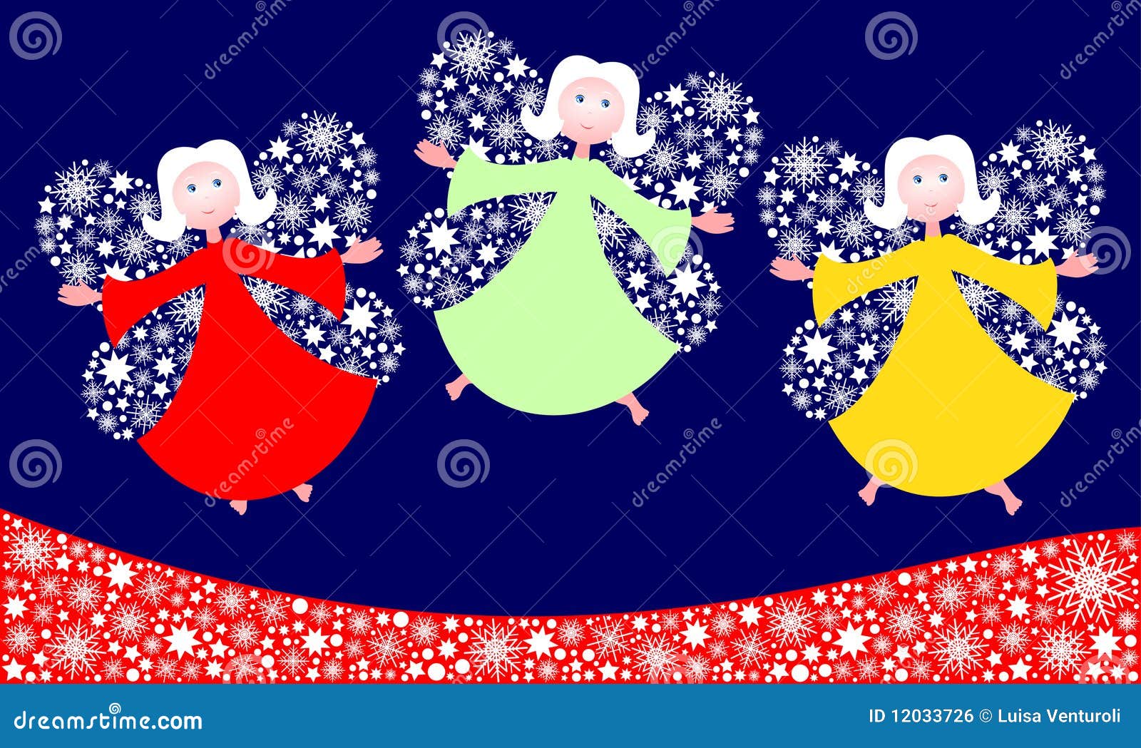 Angels stock illustration. Illustration of trio, white - 12033726