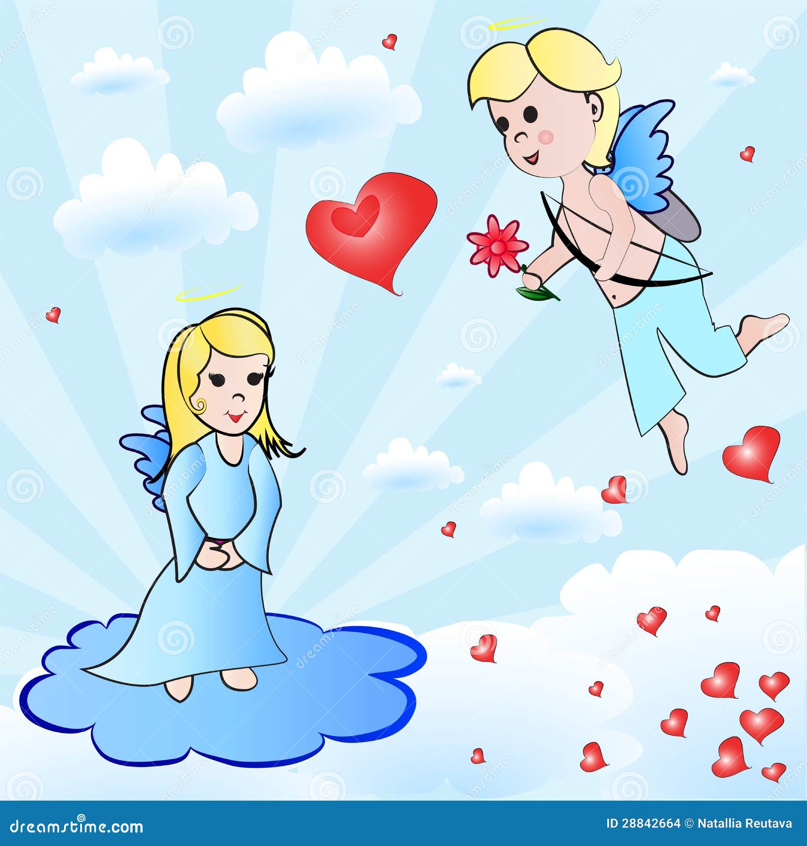 Angels stock vector. Illustration of happy, love, angelic - 28842664