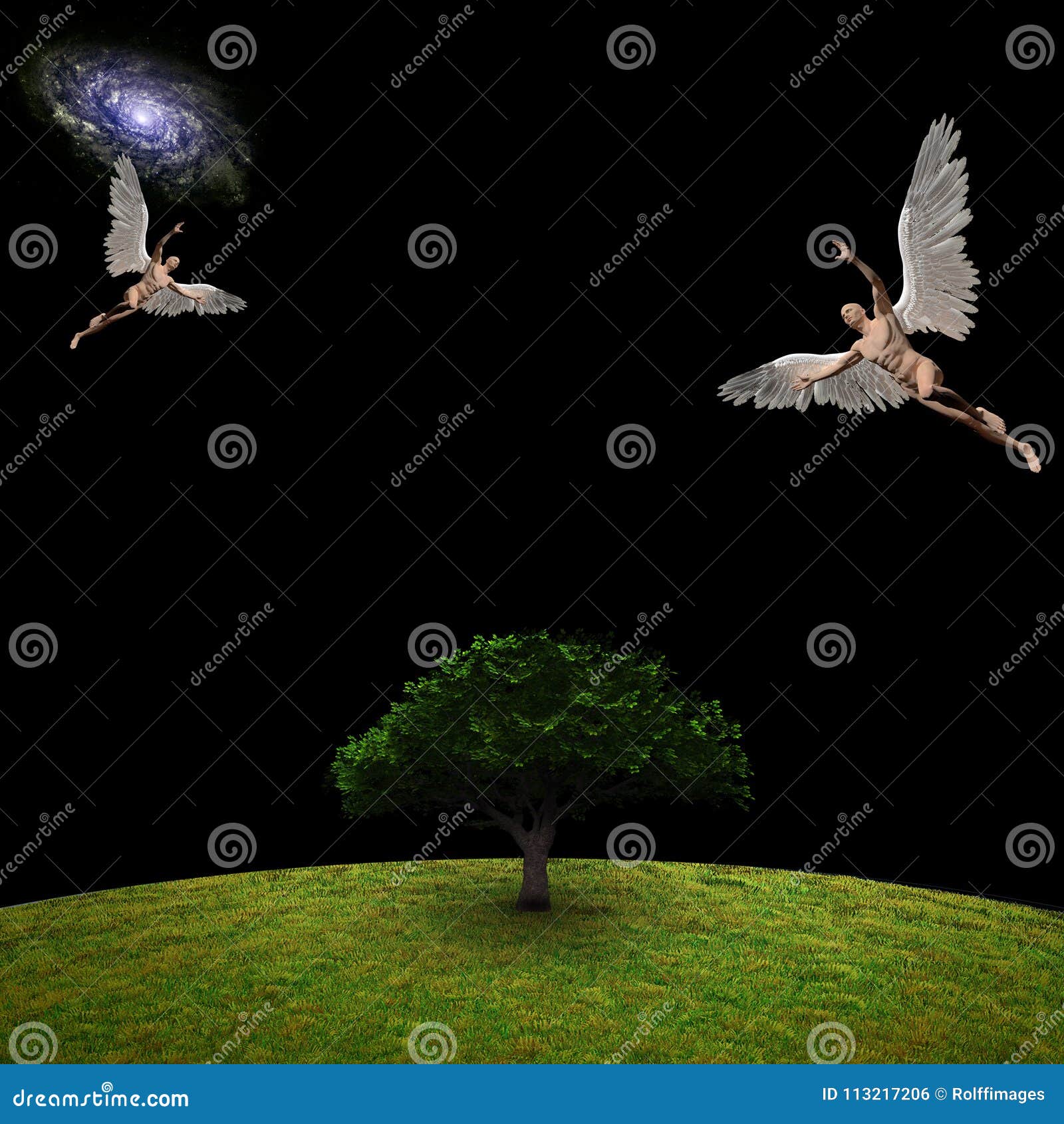 Angels Above The City Proclaim The Authority Of Jesus Christ And Sing ...