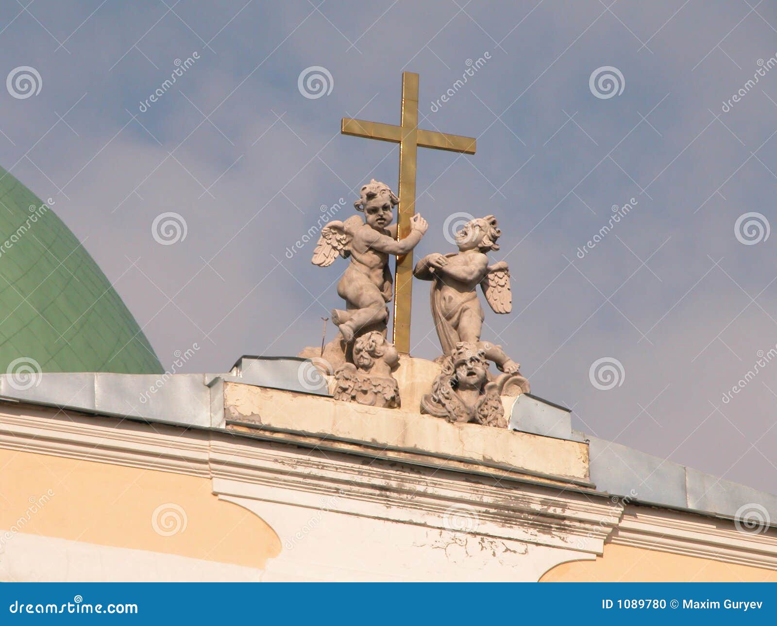 Angels and cross stock photo. Image of saint, religion - 1089780