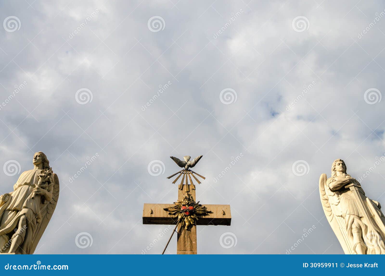 Angels and a Cross stock image. Image of cross, mexico - 30959911