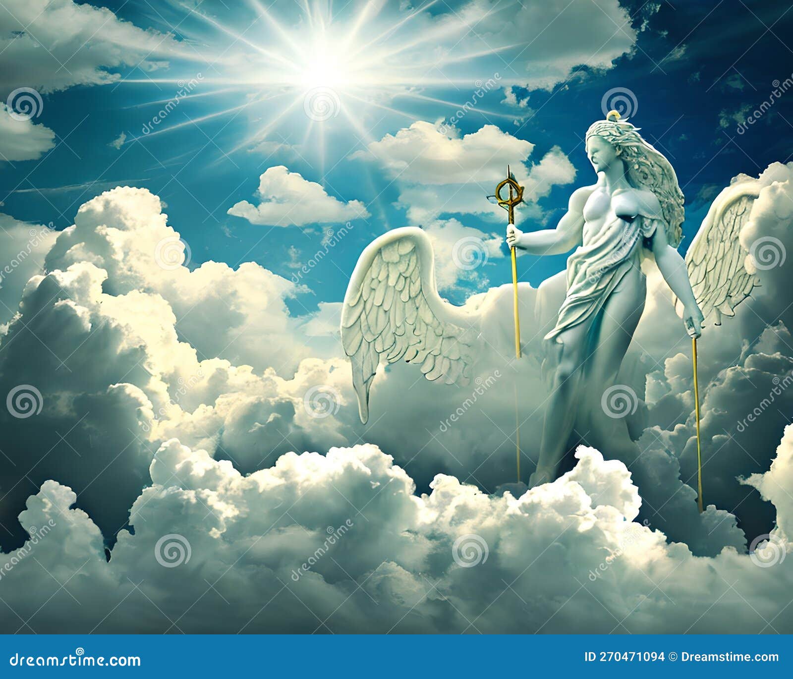 Angels, Generative AI Illustration Stock Illustration - Illustration of ...