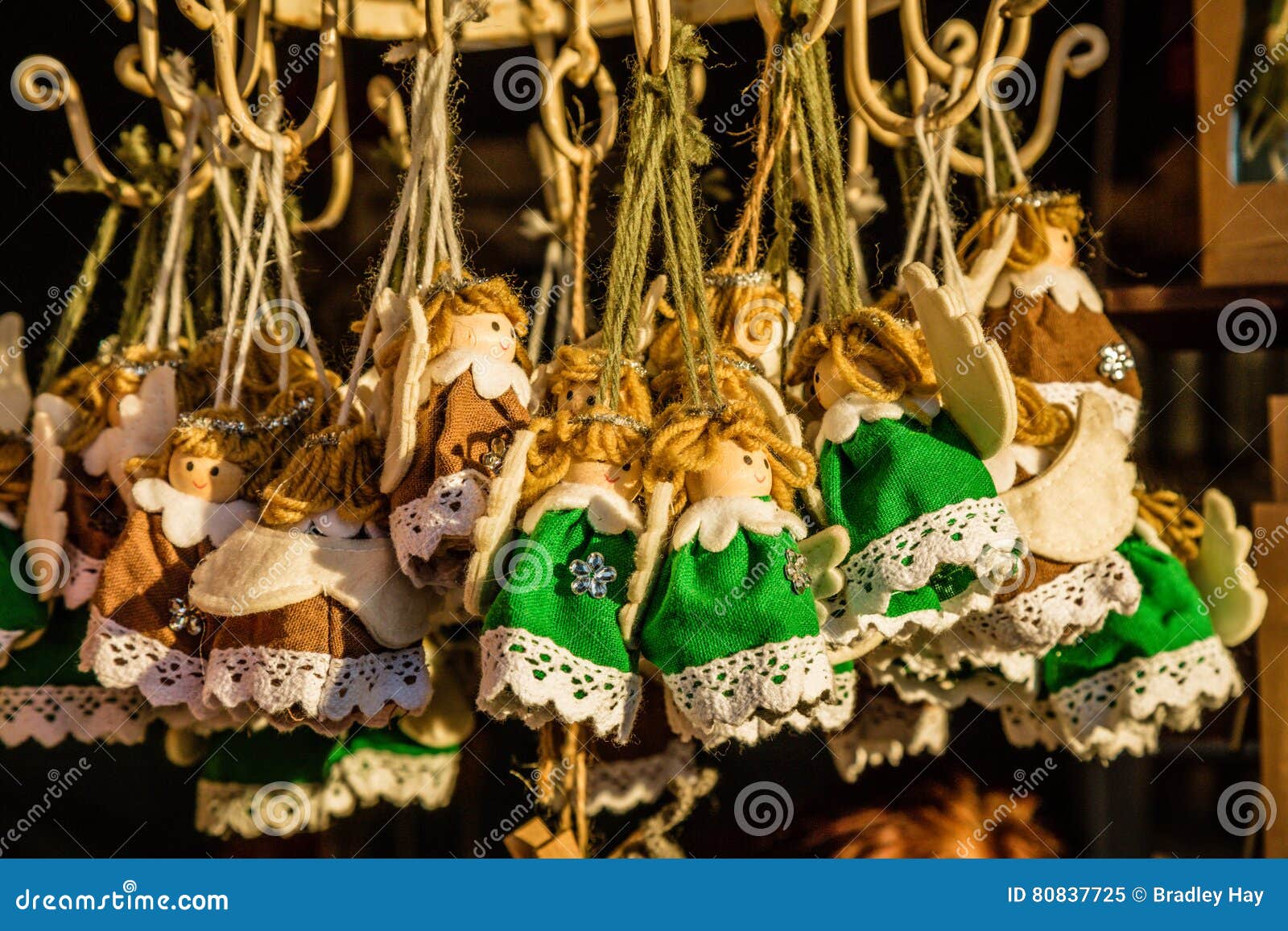 Angels, Figurines at Christmas Bazaar, Vienna, Austria Stock Image ...