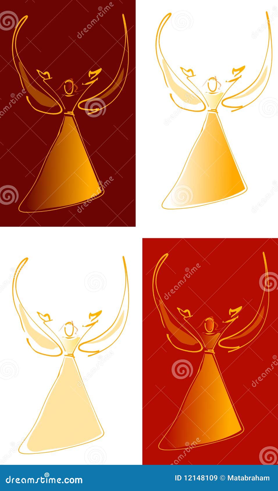 Angels flying heralding stock illustration. Illustration of choir ...