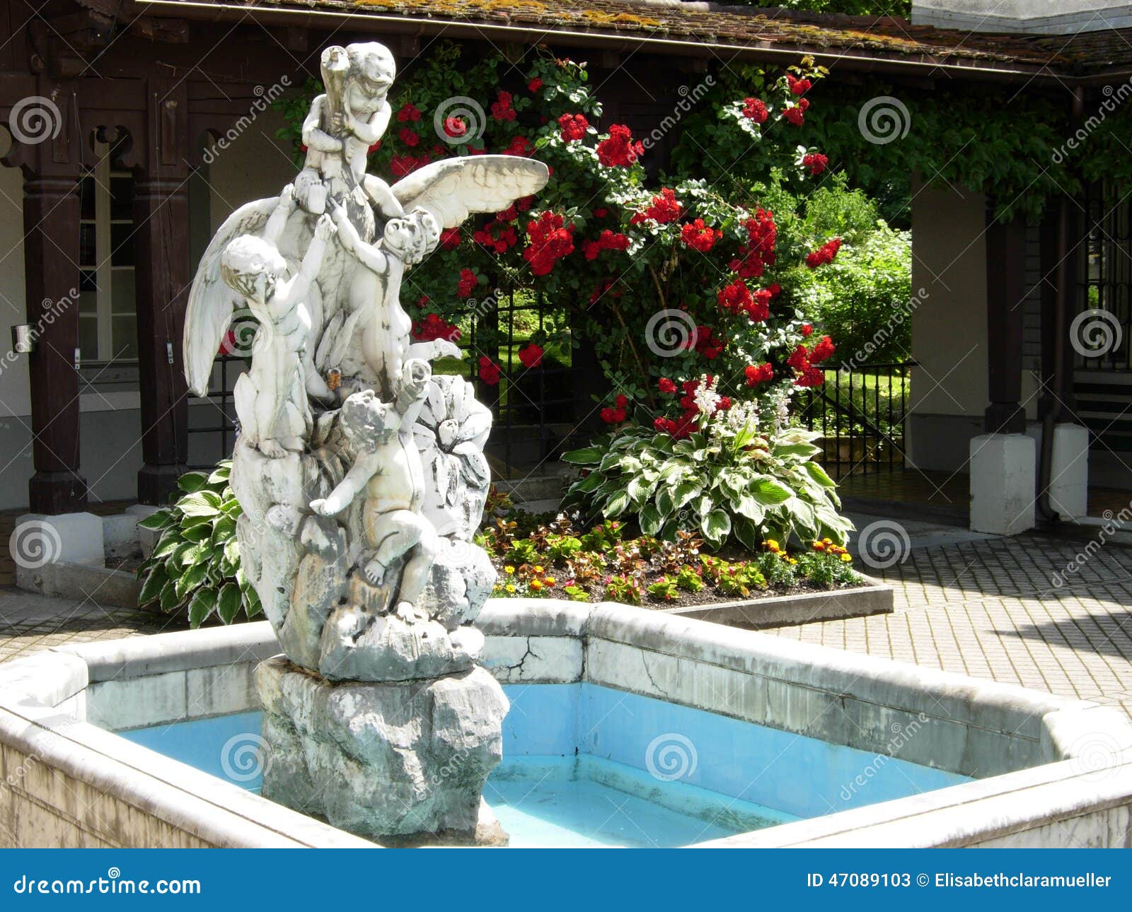 Angels Fountain stock image. Image of magical, autumn - 47089103