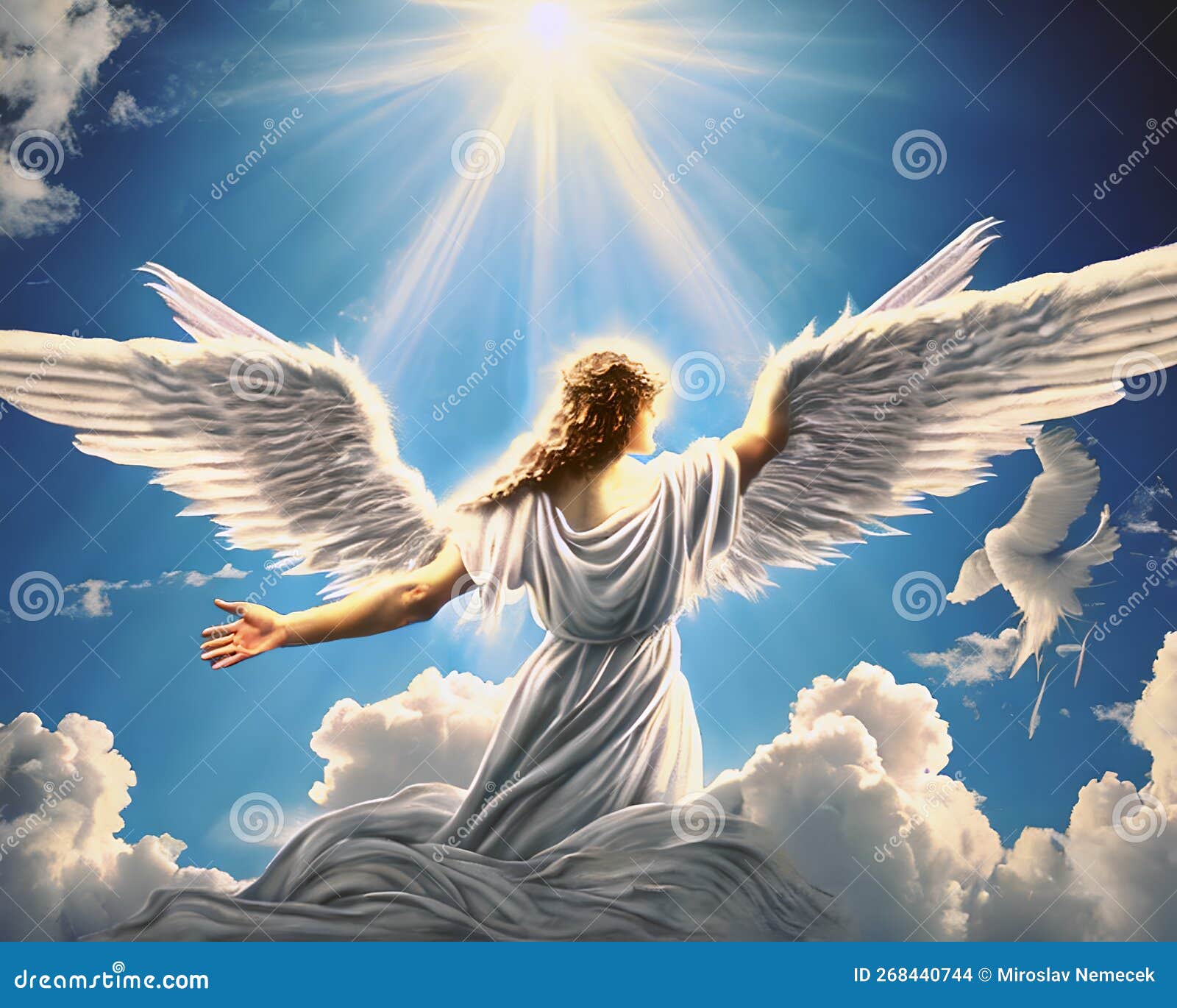 Angels, Generative AI Illustration Stock Illustration - Illustration of ...